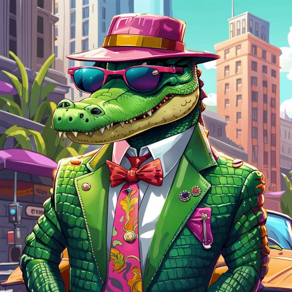 Fancy Croc 🐊😉 - AI Generated Artwork - NightCafe Creator