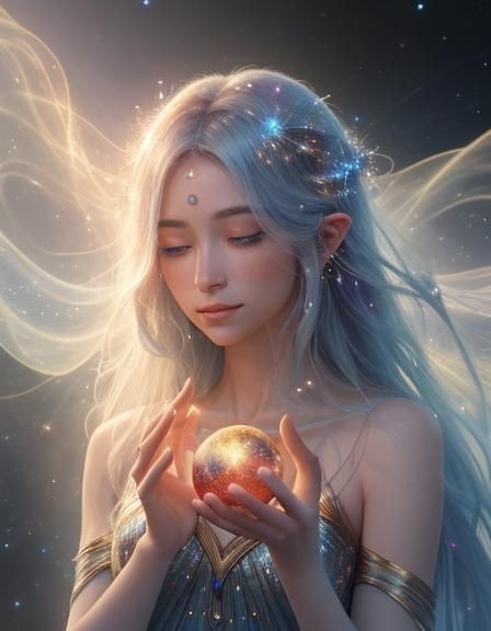 The Nebula Nymph - AI Generated Artwork - NightCafe Creator