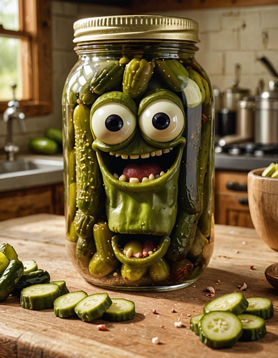 Surprised pickle - AI Generated Artwork - NightCafe Creator