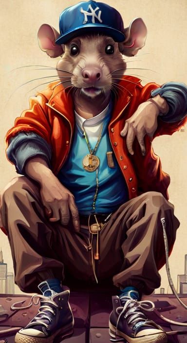 Gangsta Rat - AI Generated Artwork - NightCafe Creator