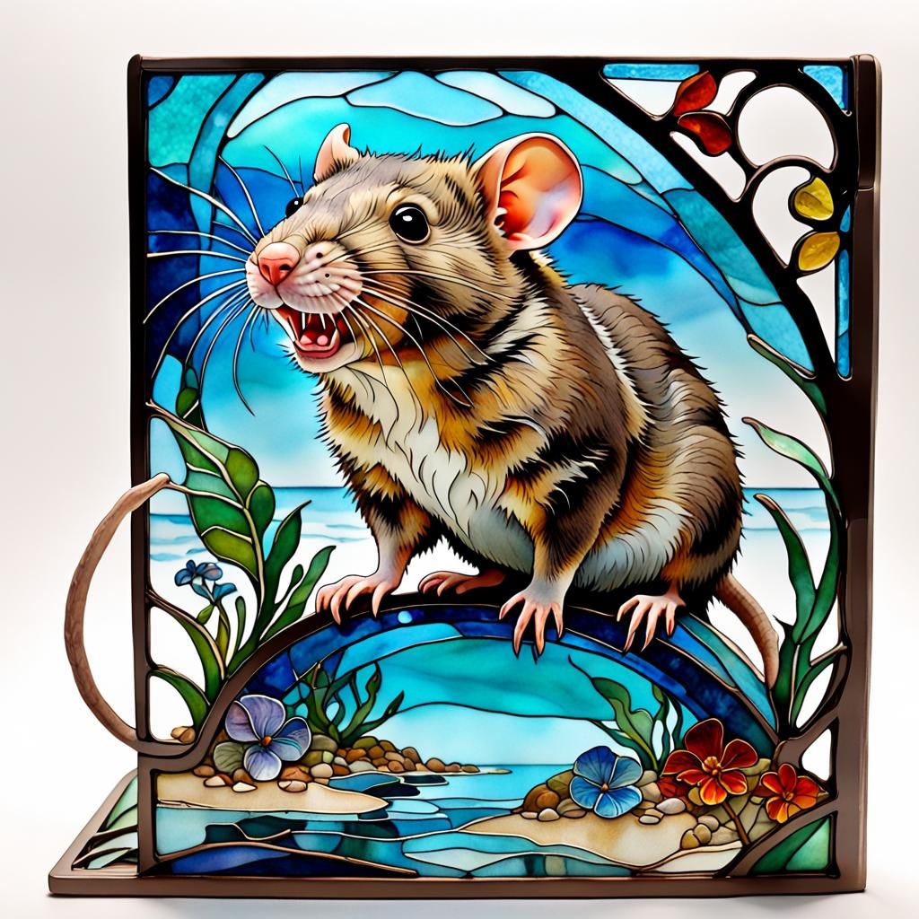 The Stained Glass Rat - AI Generated Artwork - NightCafe Creator
