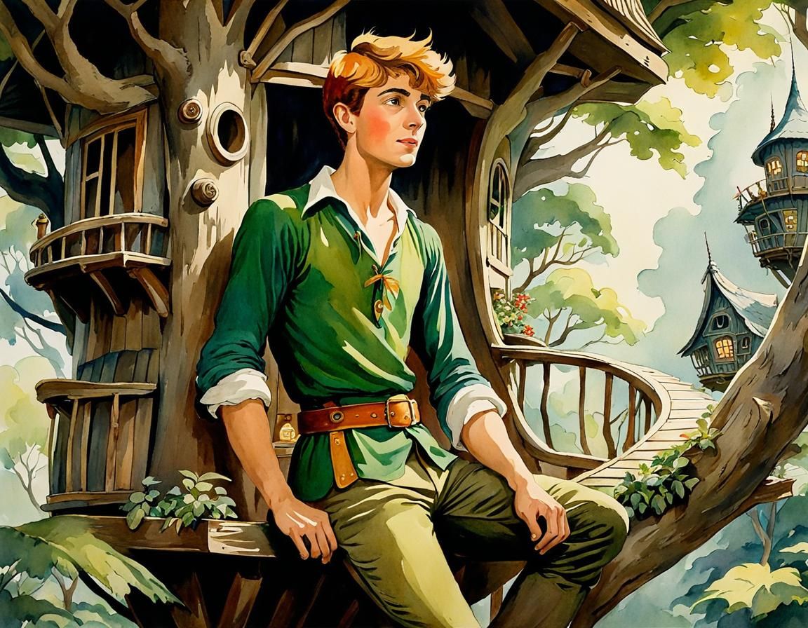 Grownup Peter Pan 240514 - AI Generated Artwork - NightCafe Creator