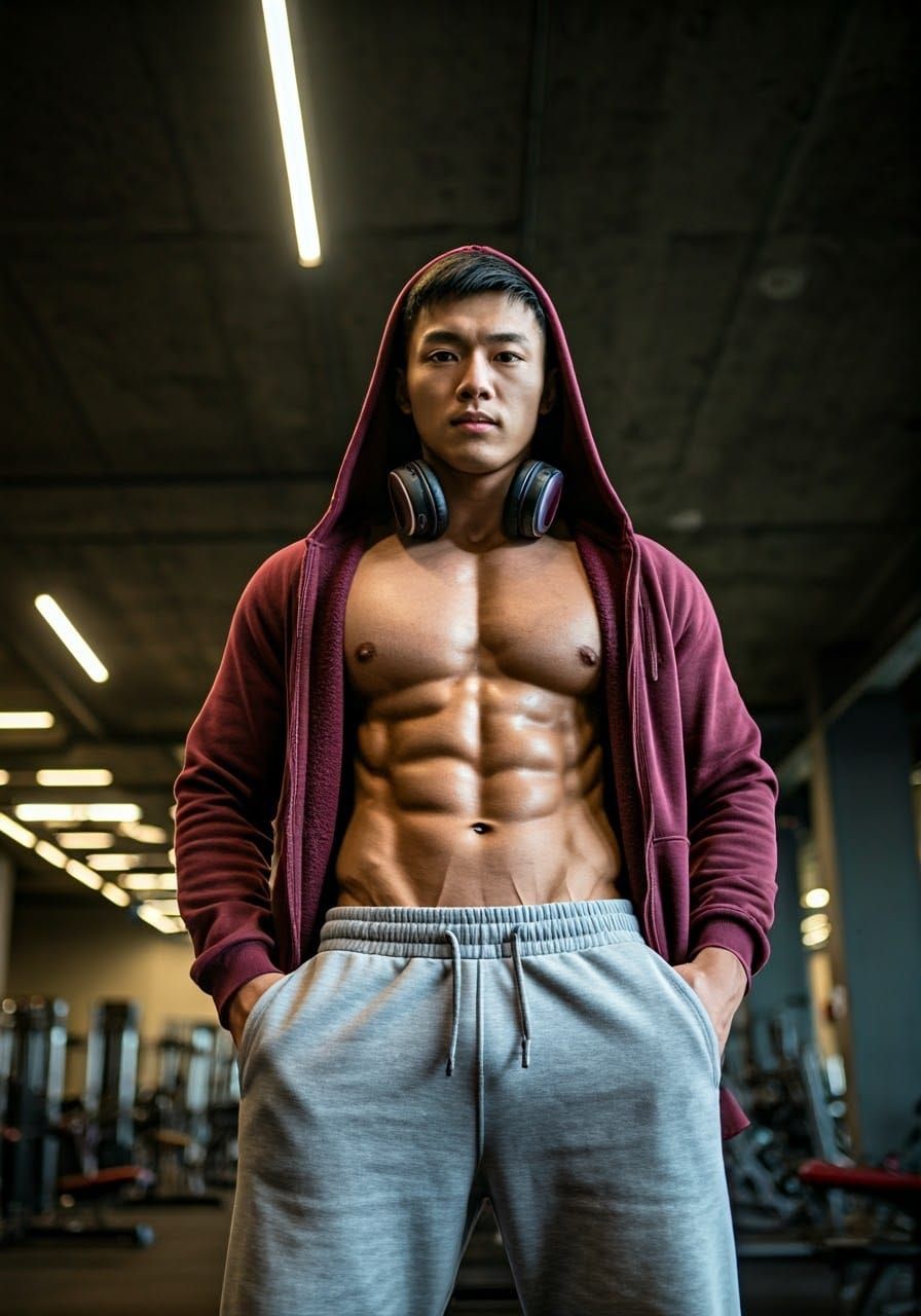 Sleeper Build - Dominant Taiwanese Gym Jock Flaunts Chiseled...