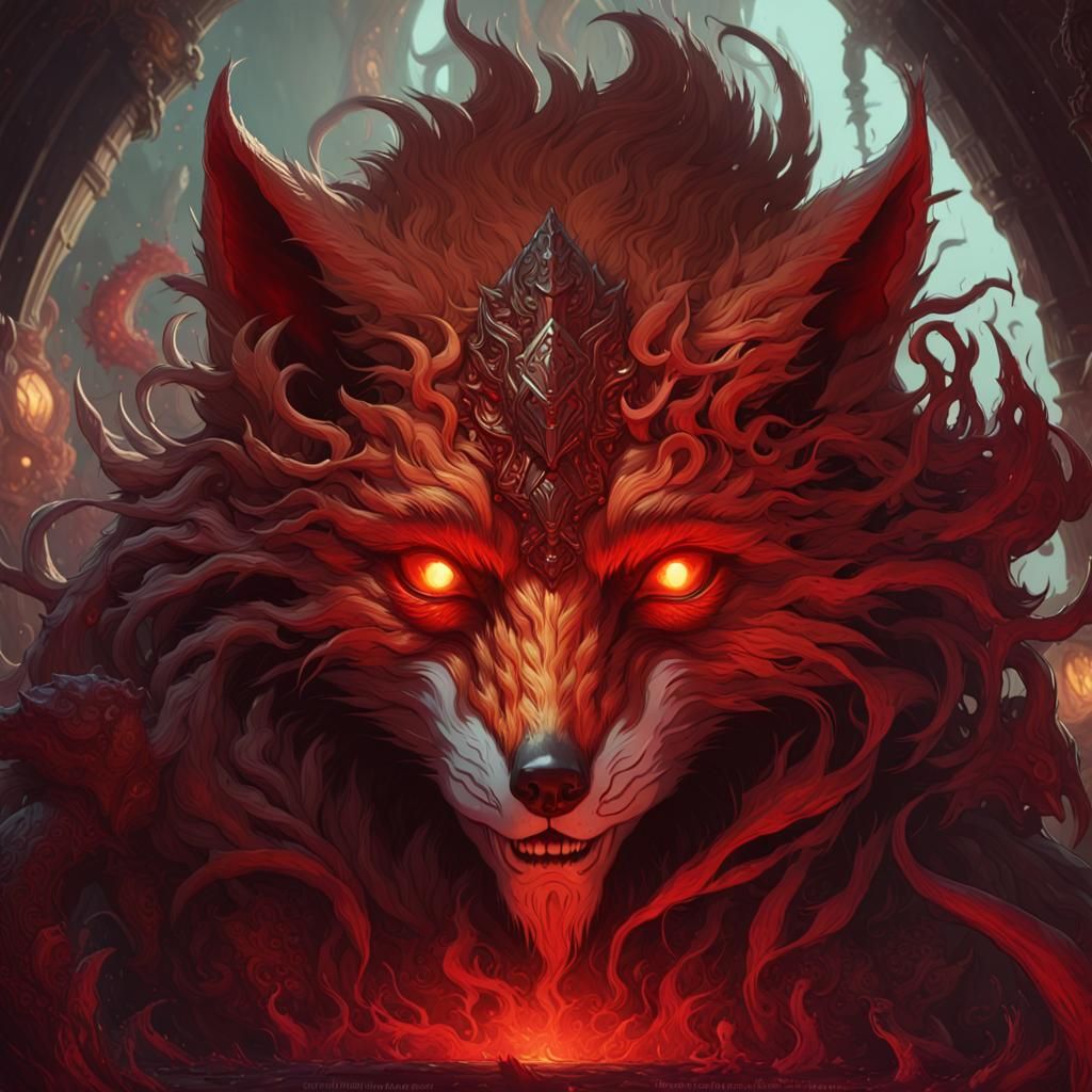Violent Fox Demon - AI Generated Artwork - NightCafe Creator