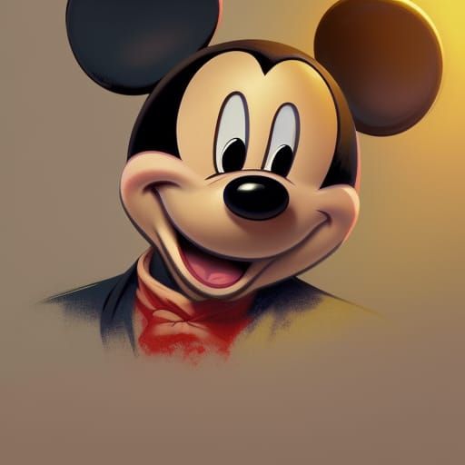 Mickey mouse portrait - AI Generated Artwork - NightCafe Creator