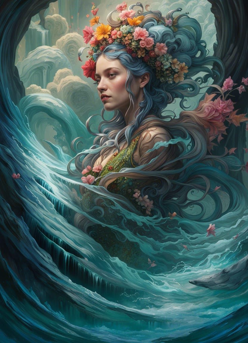 Water goddess - AI Generated Artwork - NightCafe Creator