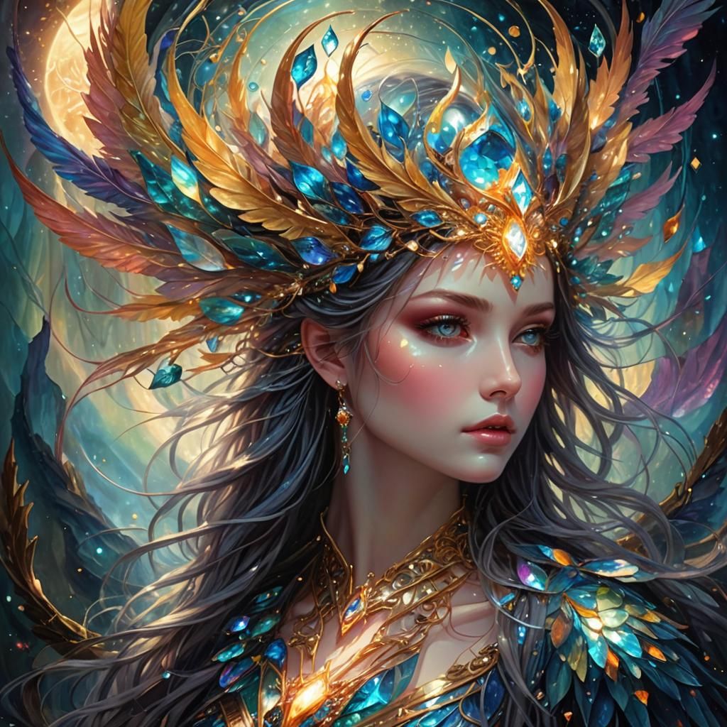 Mythical Fae Goddess - AI Generated Artwork - NightCafe Creator