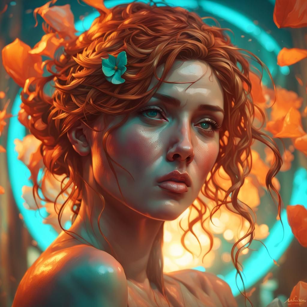 Love hurts, broken, sad longing, Hyperrealistic, concept art, mid shot ...