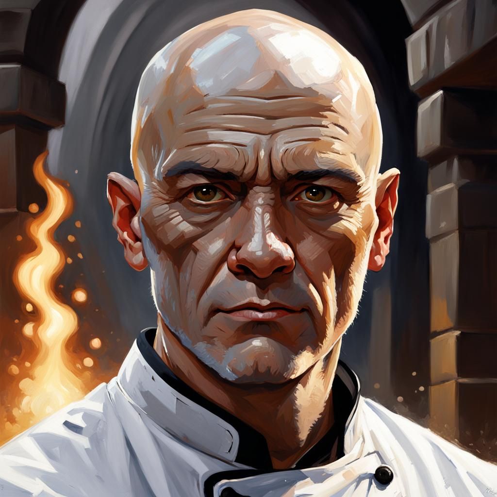 Bald Human Chef - AI Generated Artwork - NightCafe Creator