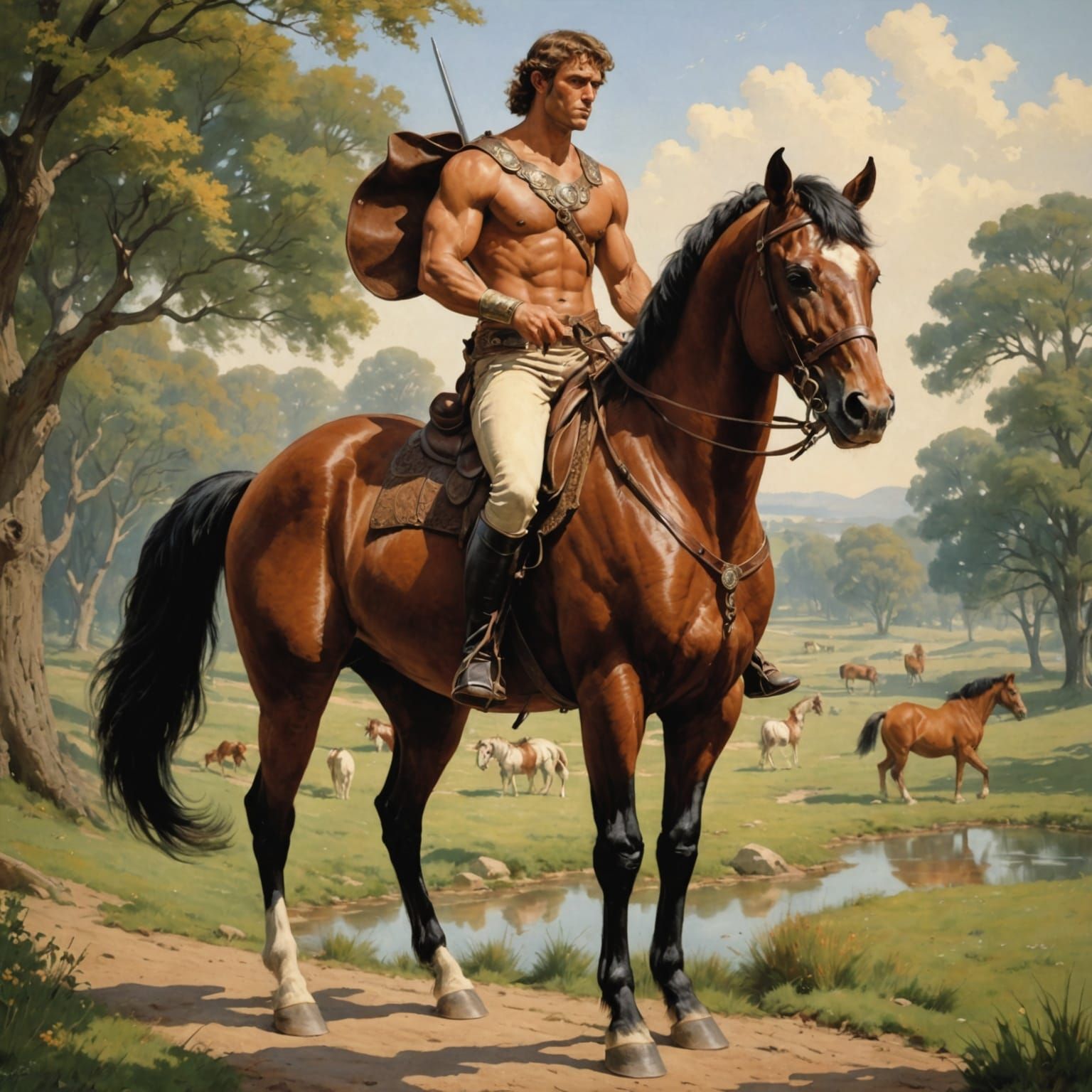 centaur half man half horse.. - Half Human Half Equine Crea...