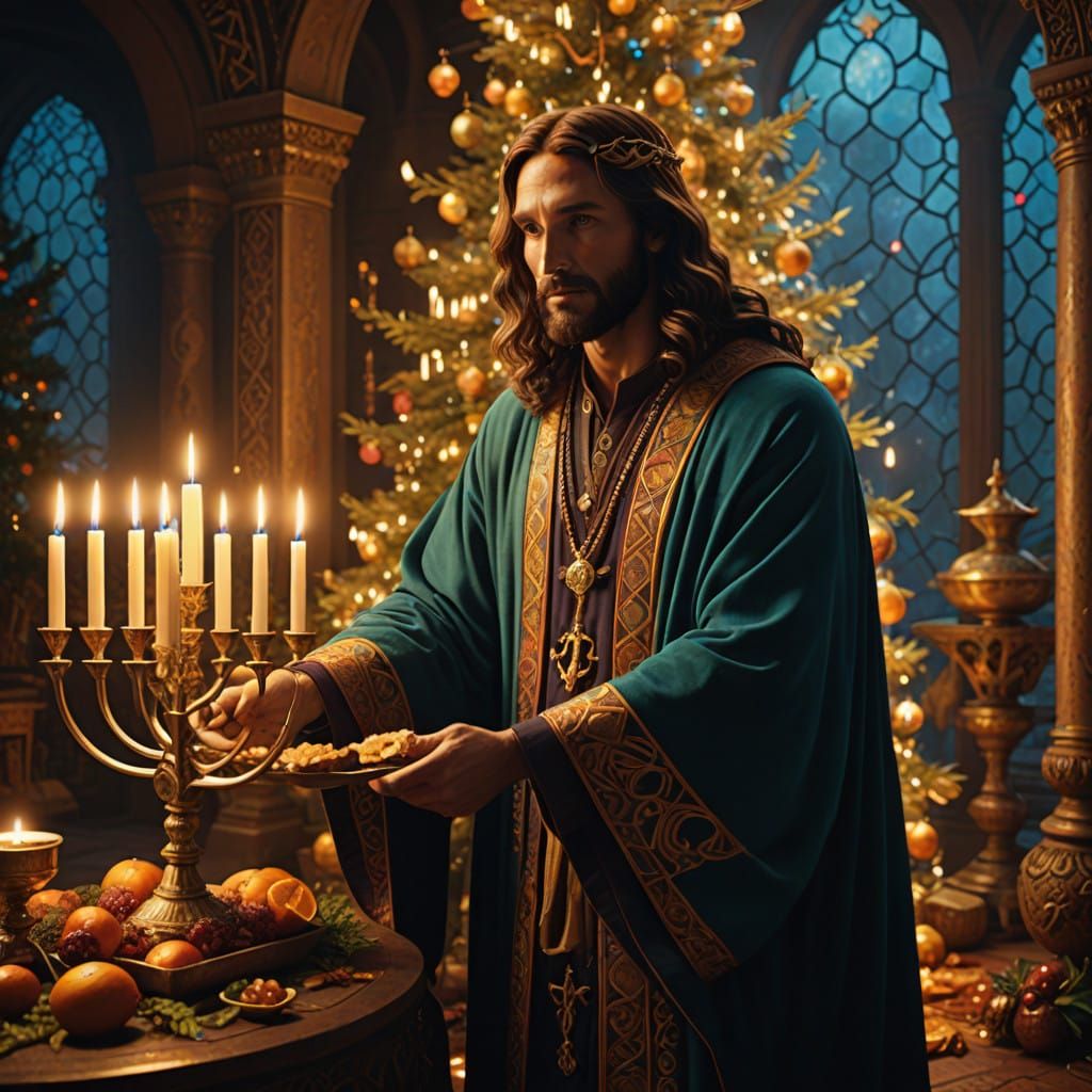 Jesus commemorating Chanukah and Christmas for 2024! 🕎🎄 ️