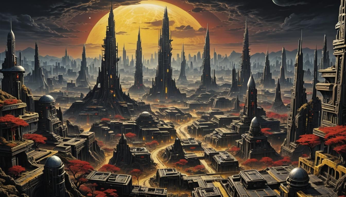 Alien Mega City - AI Generated Artwork - NightCafe Creator