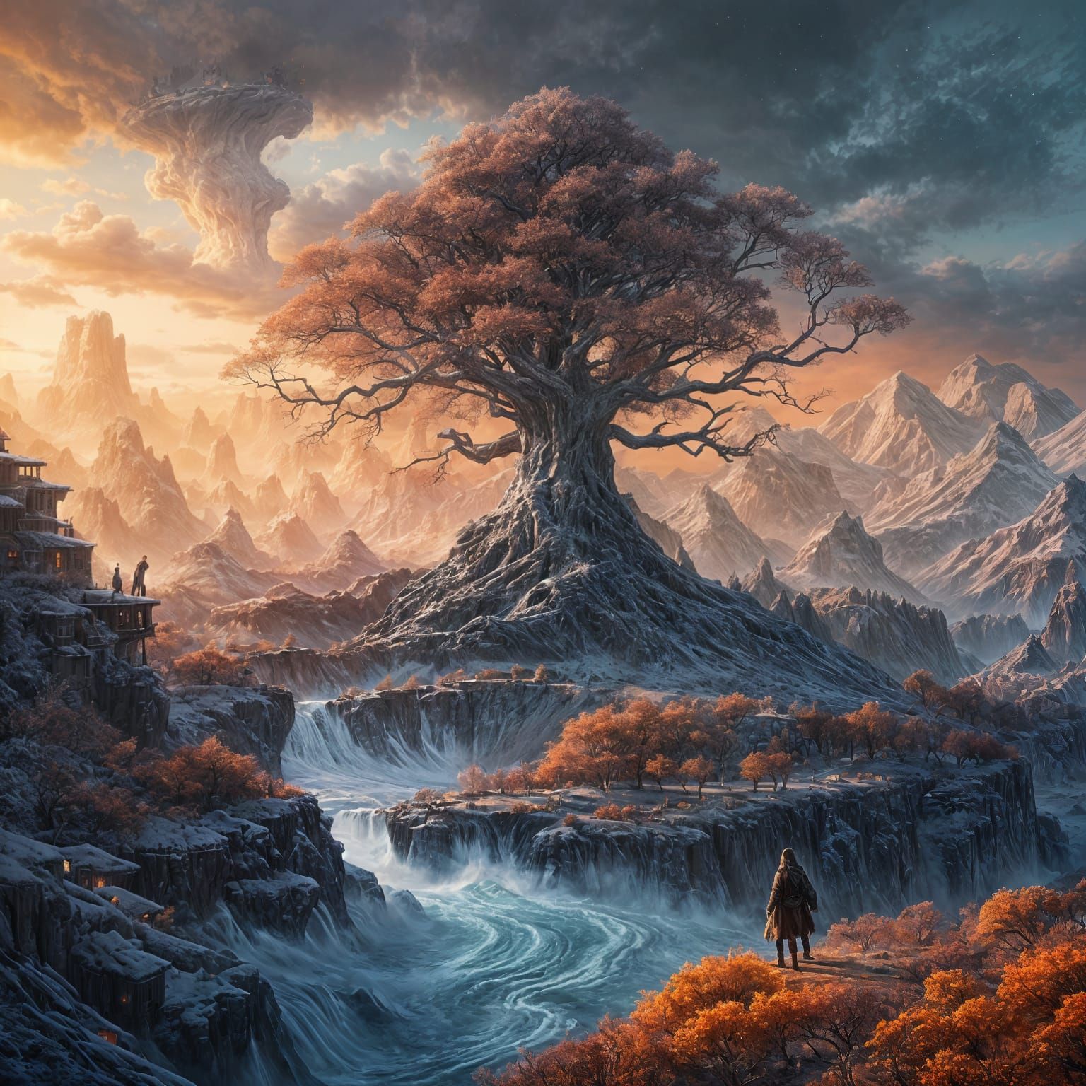 The Tree of Oos - Winter's Exile: Gnarled Beings Seek Refuge...