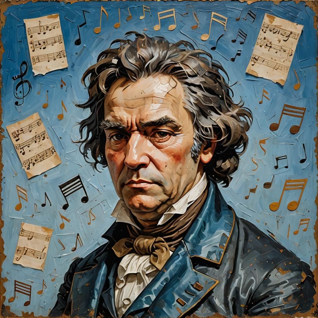 Self-portrait of Ludwig van Beethoven - AI Generated Artwork - NightCafe Creator