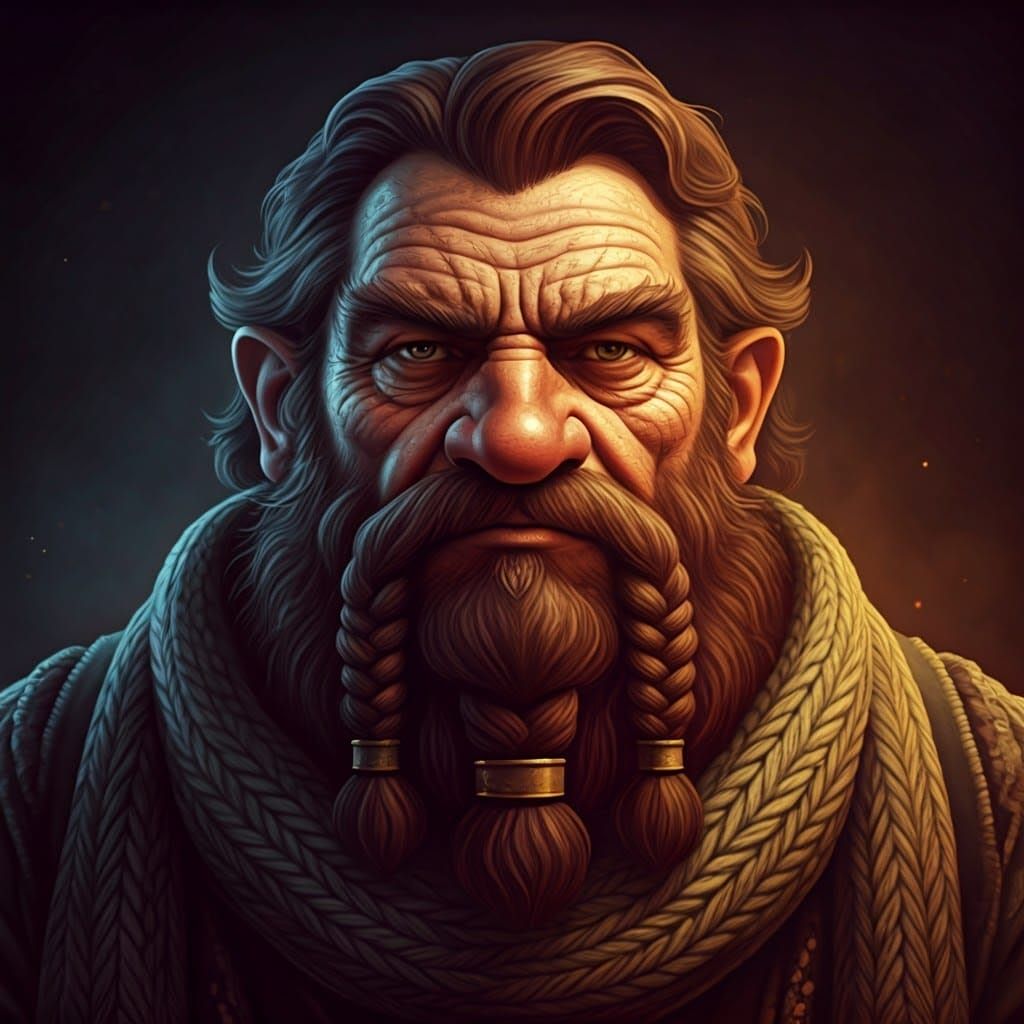 Grizzled Gruff Dwarf Alchemist - Baroque Fantasy Dwarf Alche...