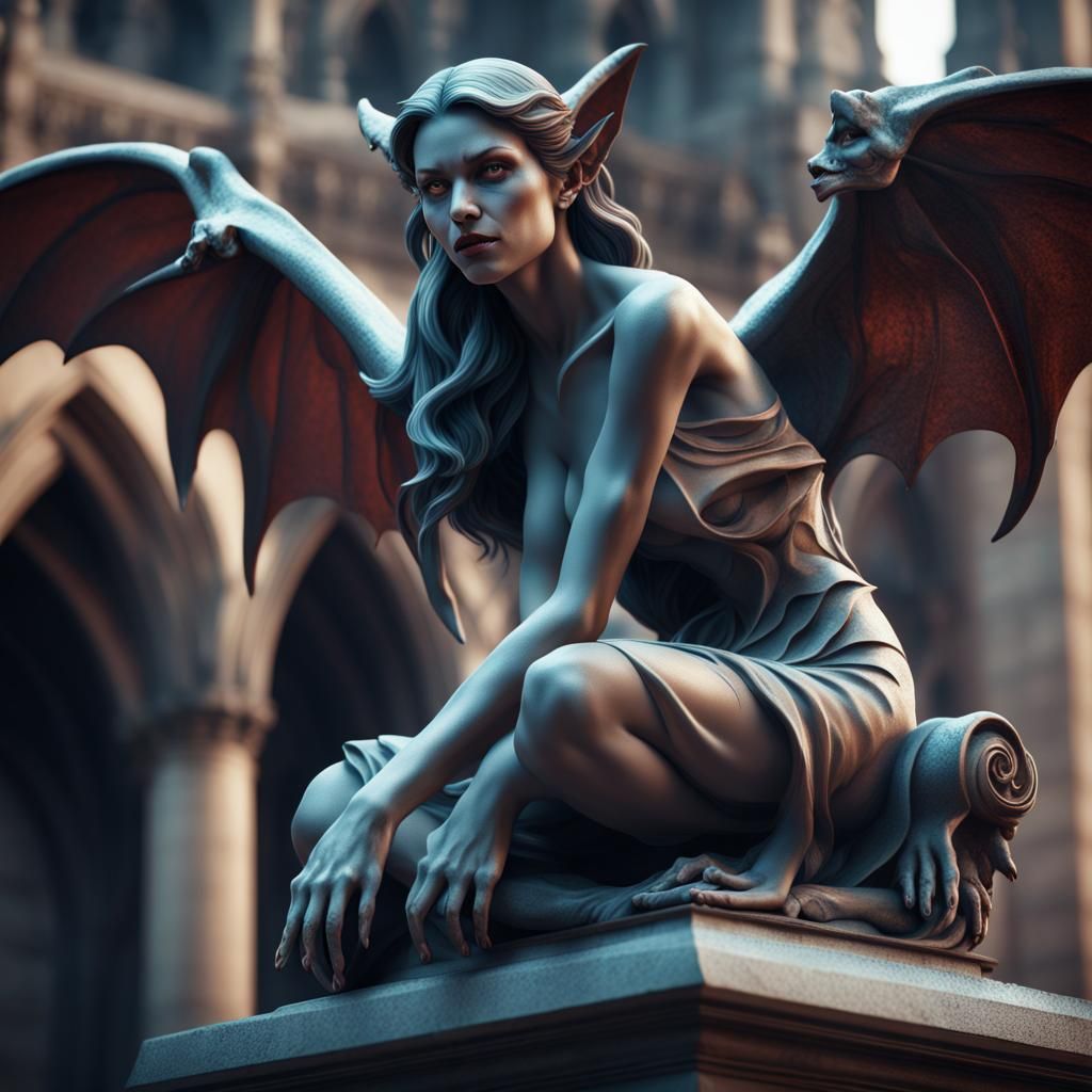 gargoyle statue - AI Generated Artwork - NightCafe Creator