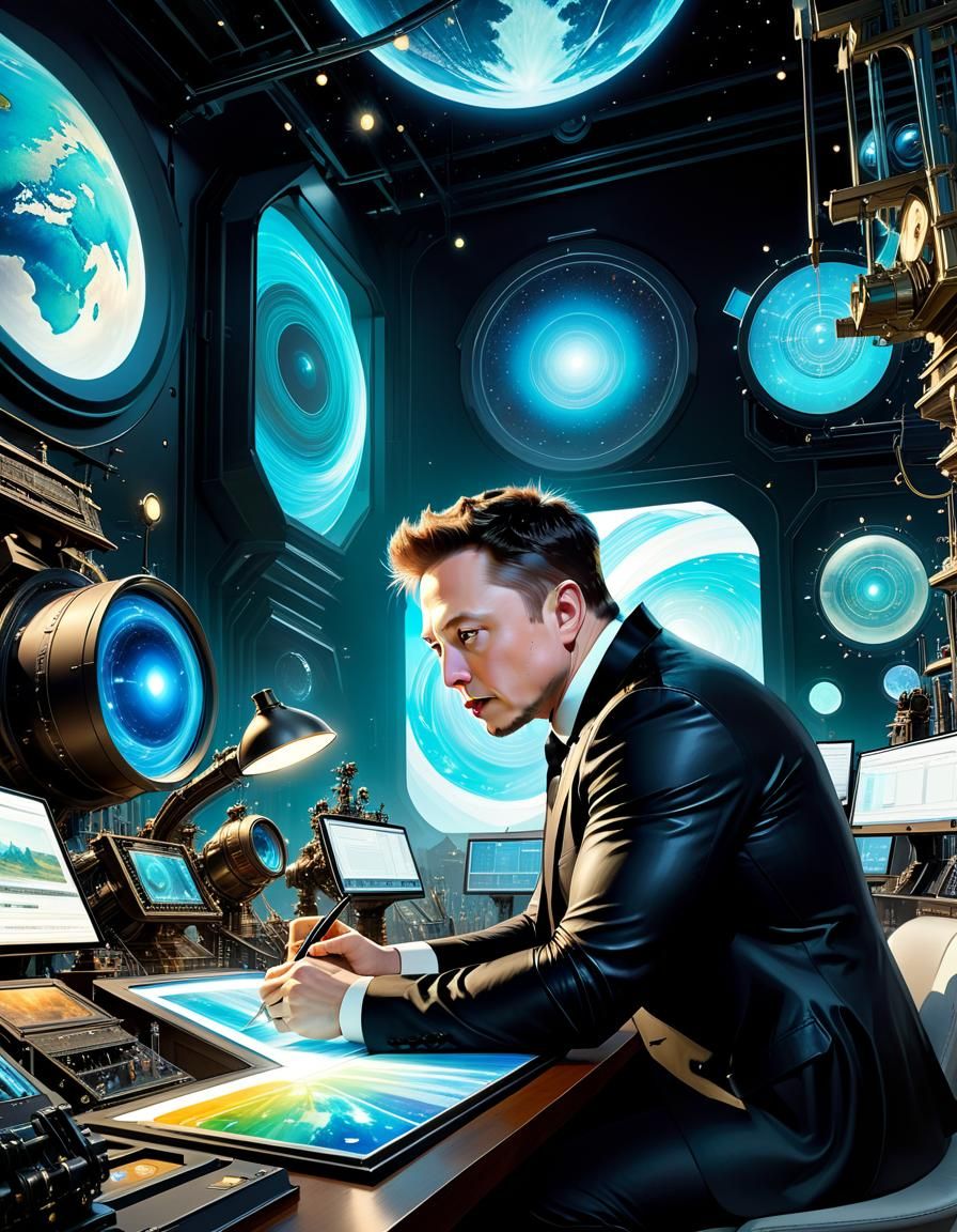 Science Elon Musk - AI Generated Artwork - NightCafe Creator