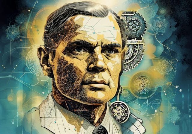 Tribute: Alan Turing & His Engima Machine - AI Generated Artwork ...