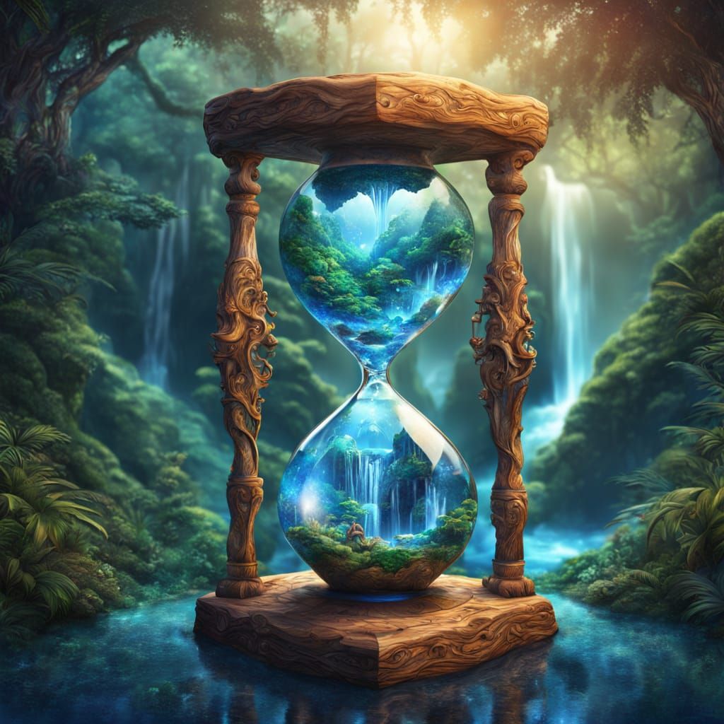 hourglass waterfalls - Mystical Hourglass Jungle in Cosmic W...