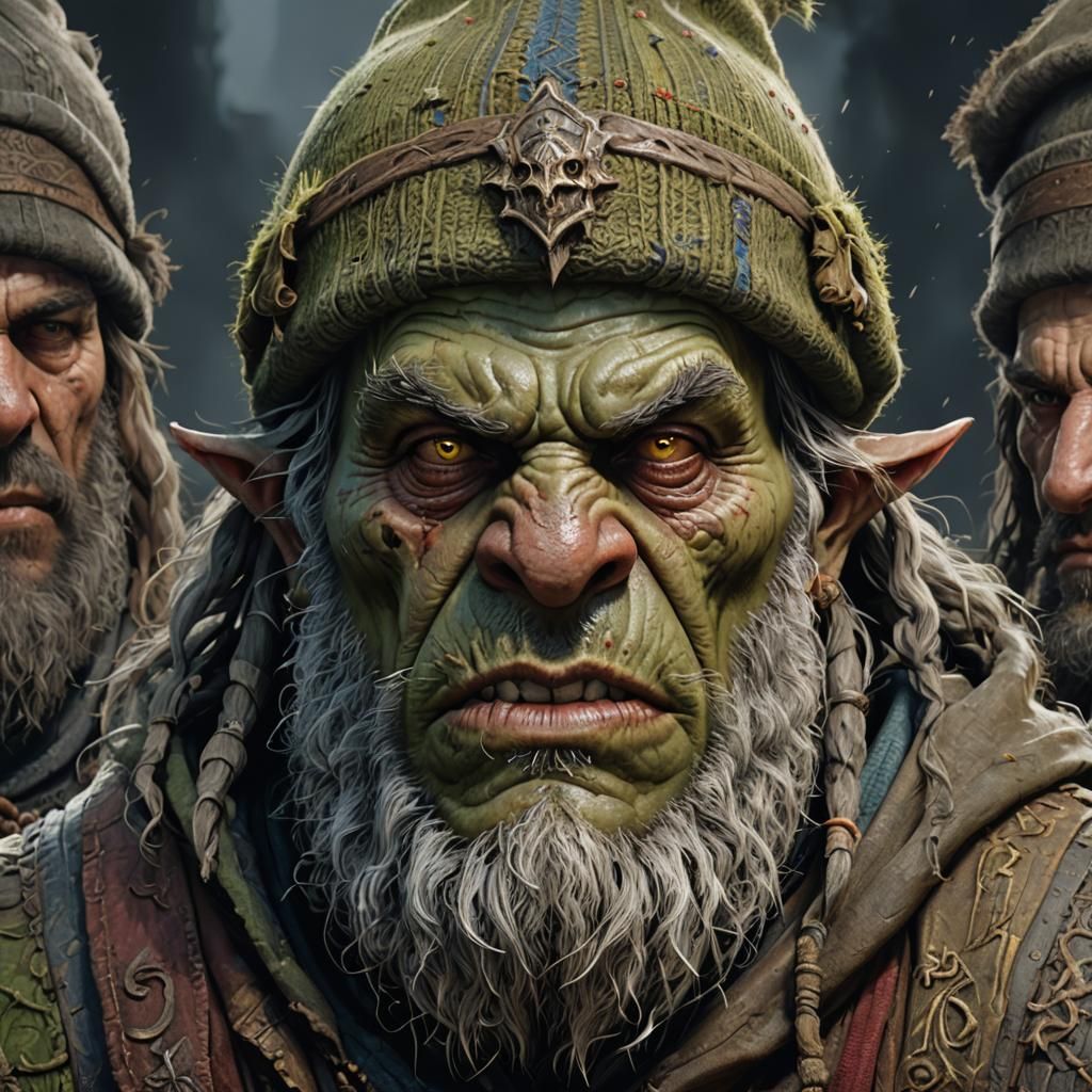 Grizzled Orc Magic-User - AI Generated Artwork - NightCafe Creator