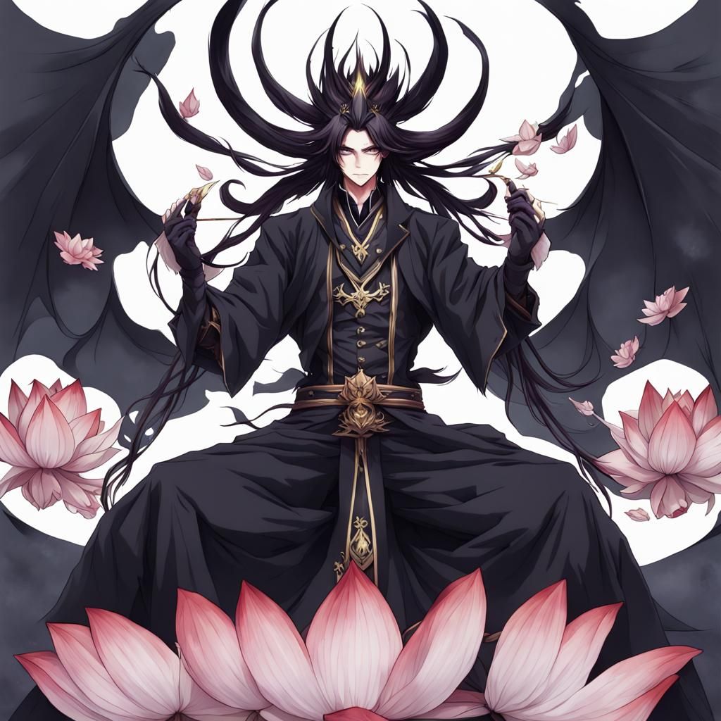 Dark King of the Lotus - AI Generated Artwork - NightCafe Creator