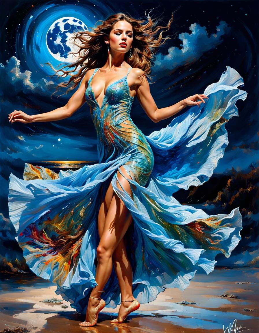 Moonlight Tango - AI Generated Artwork - NightCafe Creator