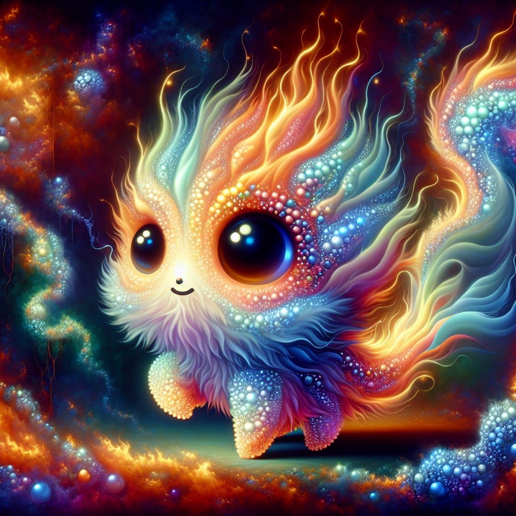 Cute Fire Elemental - AI Generated Artwork - NightCafe Creator