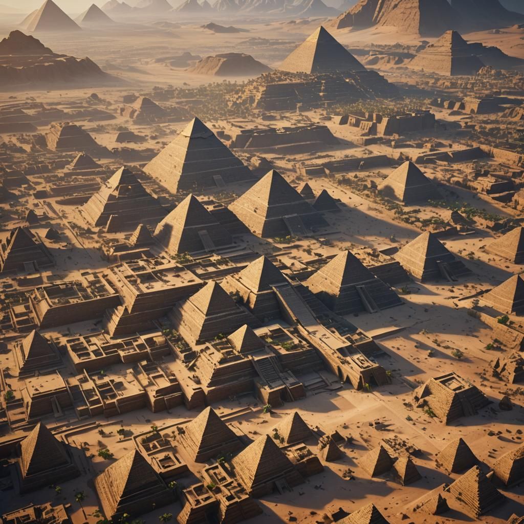 pyramids of egypt - AI Generated Artwork - NightCafe Creator