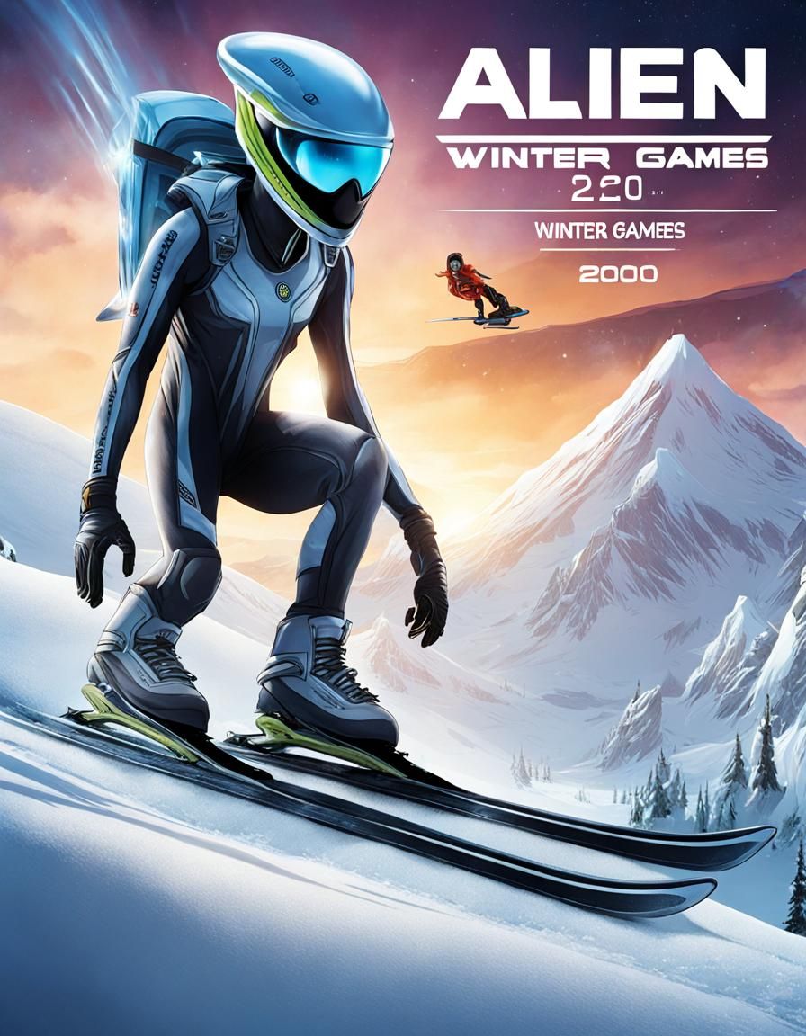 Alien Winter Games Poster - AI Generated Artwork - NightCafe Creator