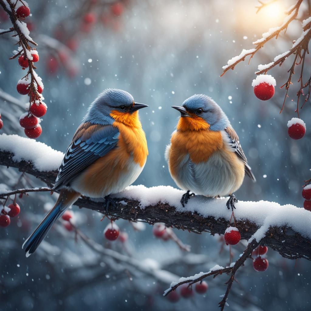 Two birds - AI Generated Artwork - NightCafe Creator