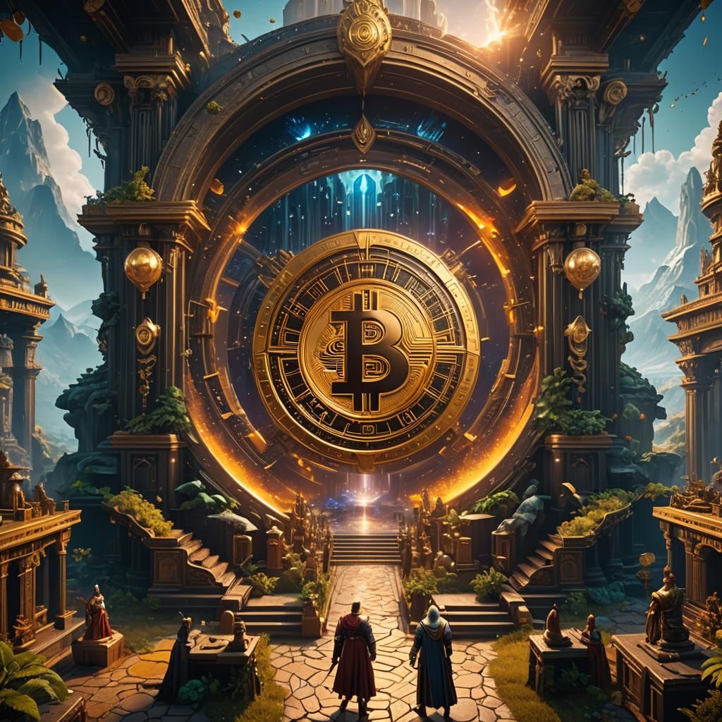 God trading cryptocurrency - AI Generated Artwork - NightCafe Creator