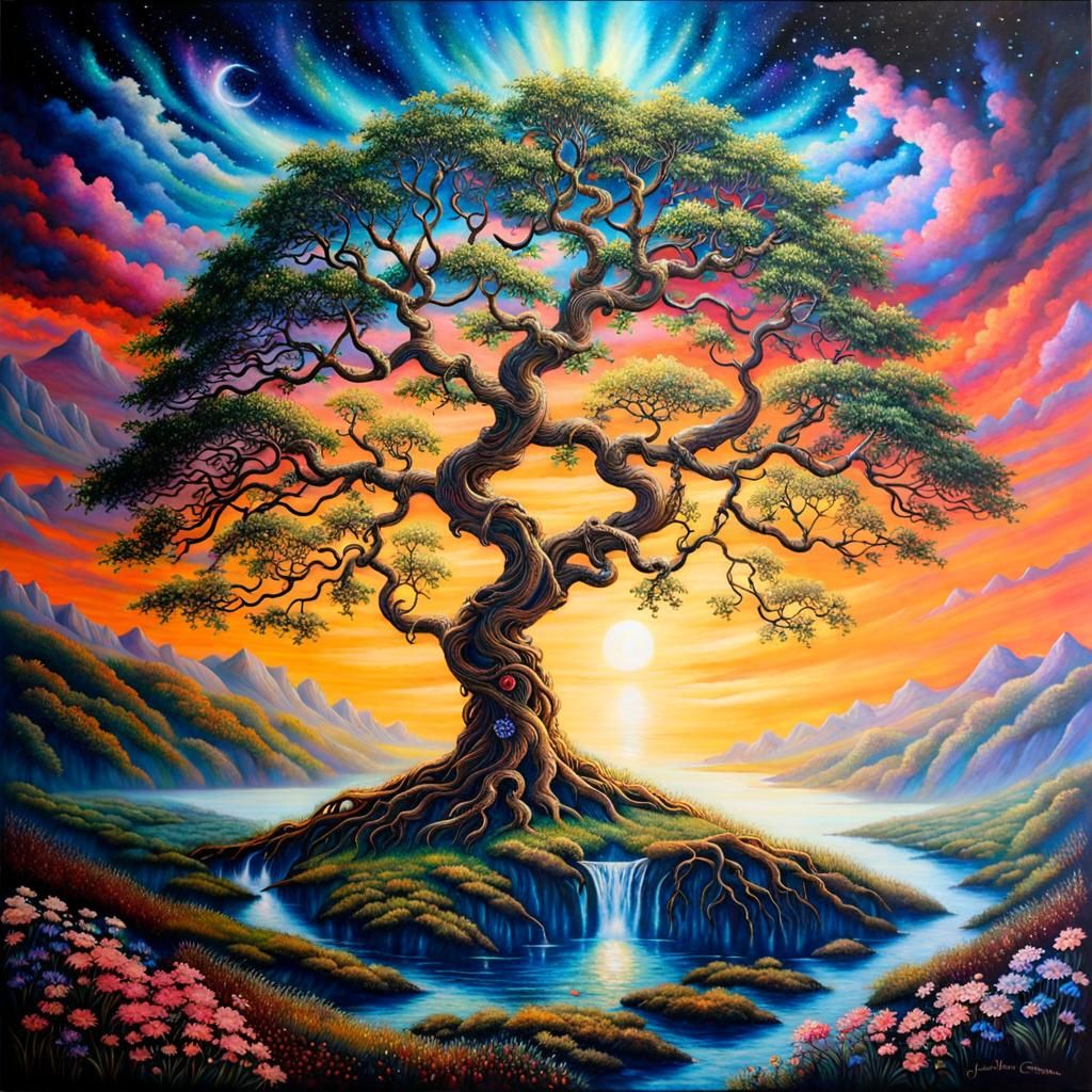 Entwined Tree of Life - AI Generated Artwork - NightCafe Creator