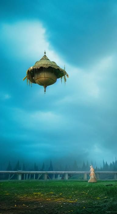 Magic flying house - AI Generated Artwork - NightCafe Creator