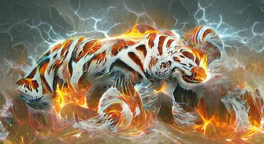 Elemental tiger - AI Generated Artwork - NightCafe Creator