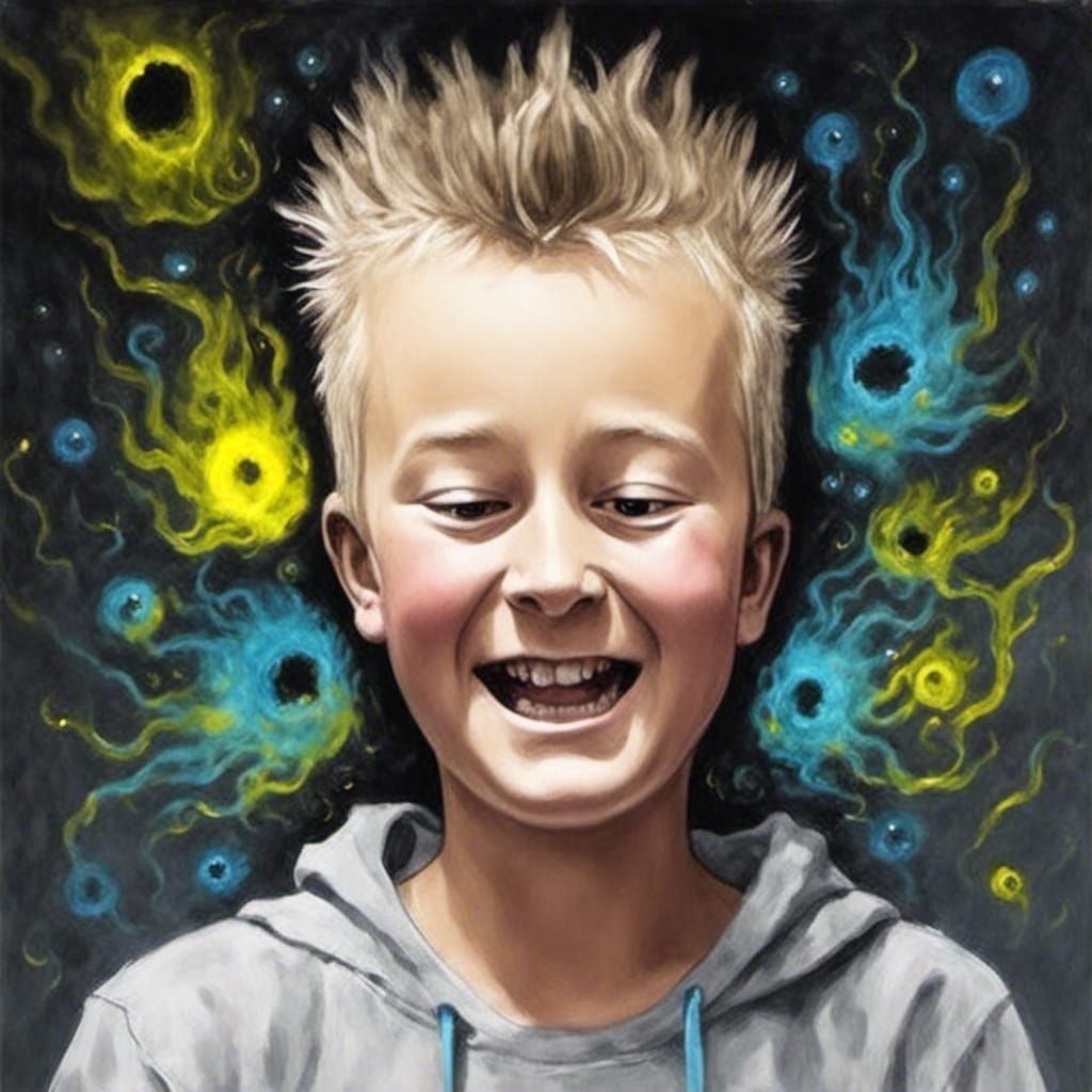 bioluminescent portrait , fantasy art by "Shih Chieh Huang, fantasy illustration, detailed ...