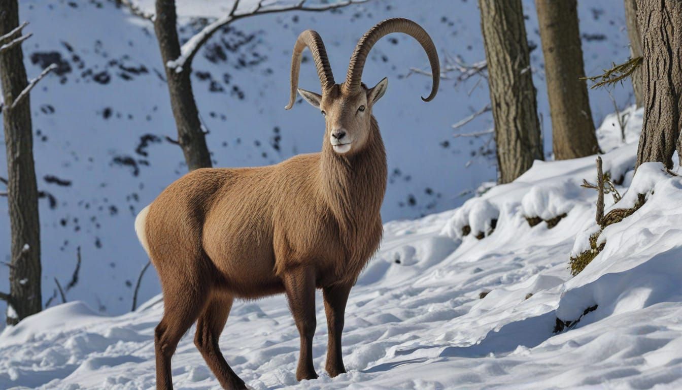 Daily Challenge #821: Extinct Creatures - Standing in the snowy forest ...