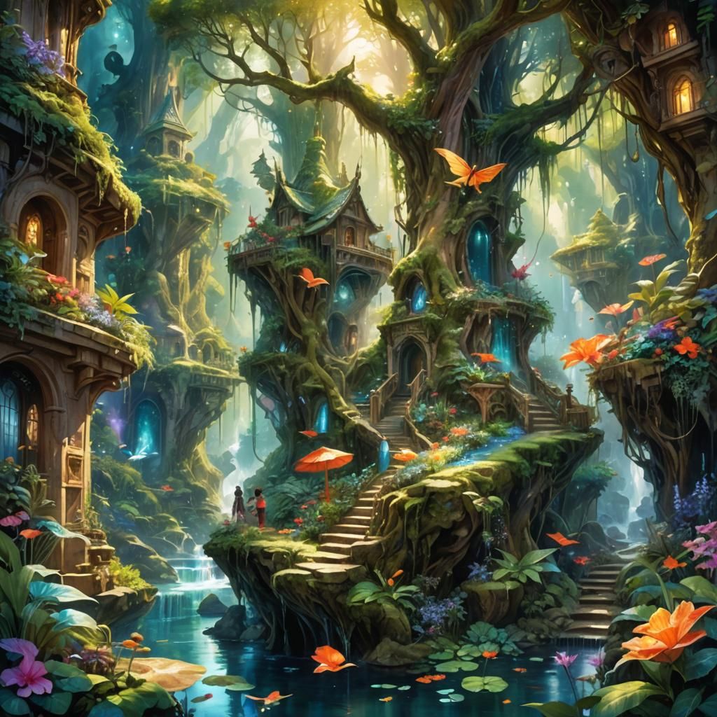 Enchanted Realm - AI Generated Artwork - NightCafe Creator