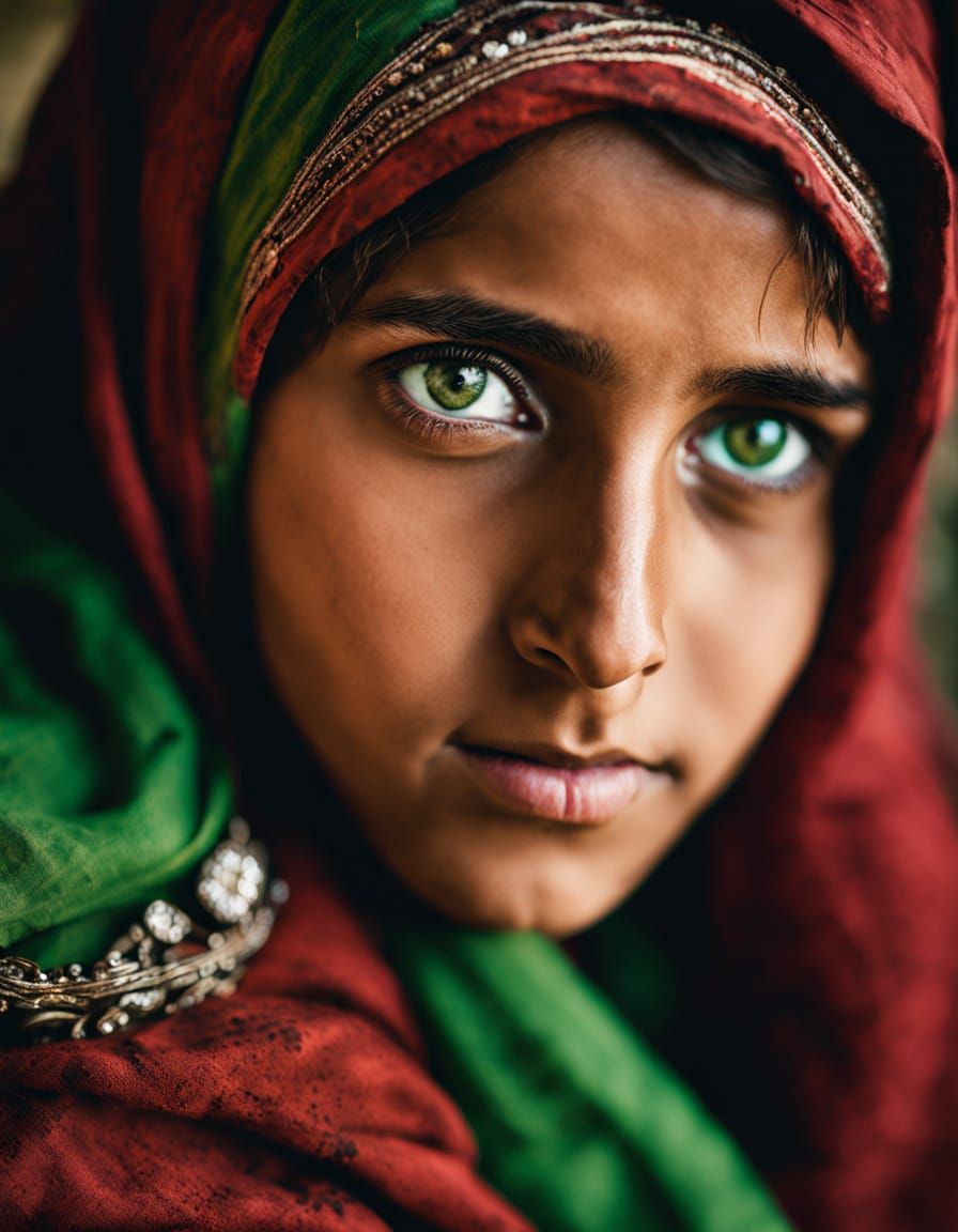 "The Afghan Girl" Sharbat Gula, also known as Sharbat Bibi.