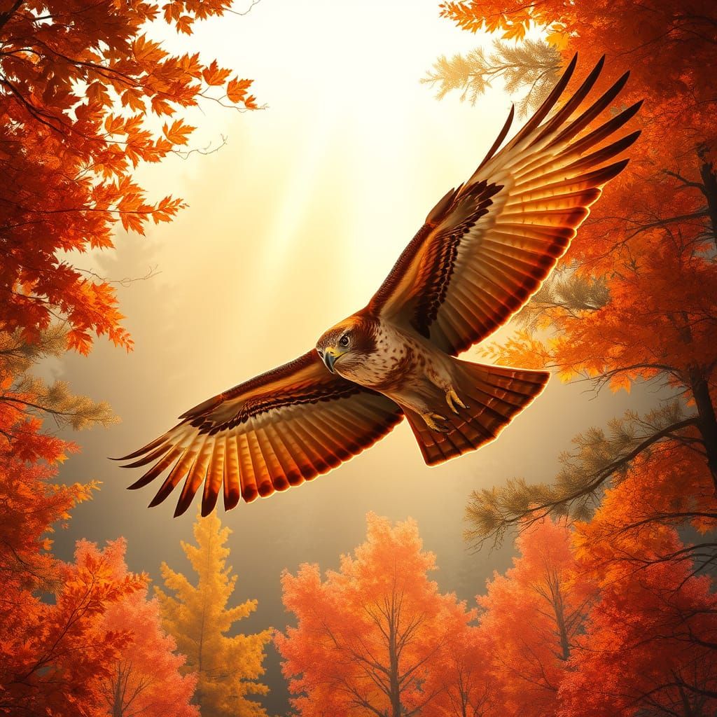 The Red-Tailed Hawk and the Still Canopy