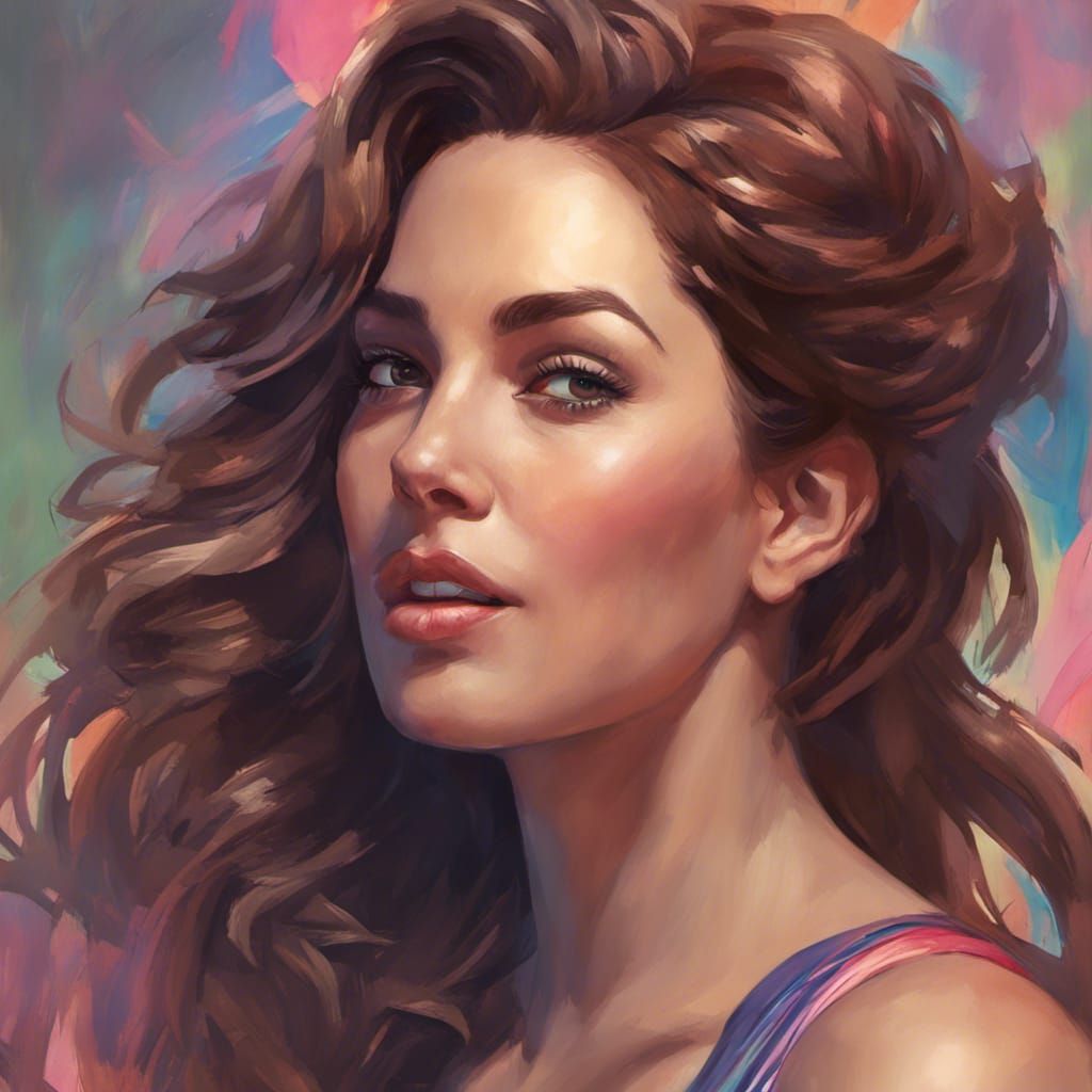 Kelly Brook - AI Generated Artwork - NightCafe Creator