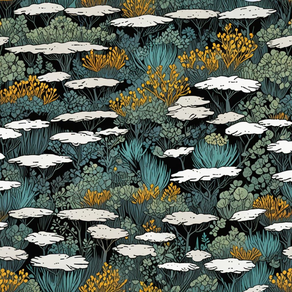 Pale pattern - Raven-Shark in Graffiti Style on Barren Bran...