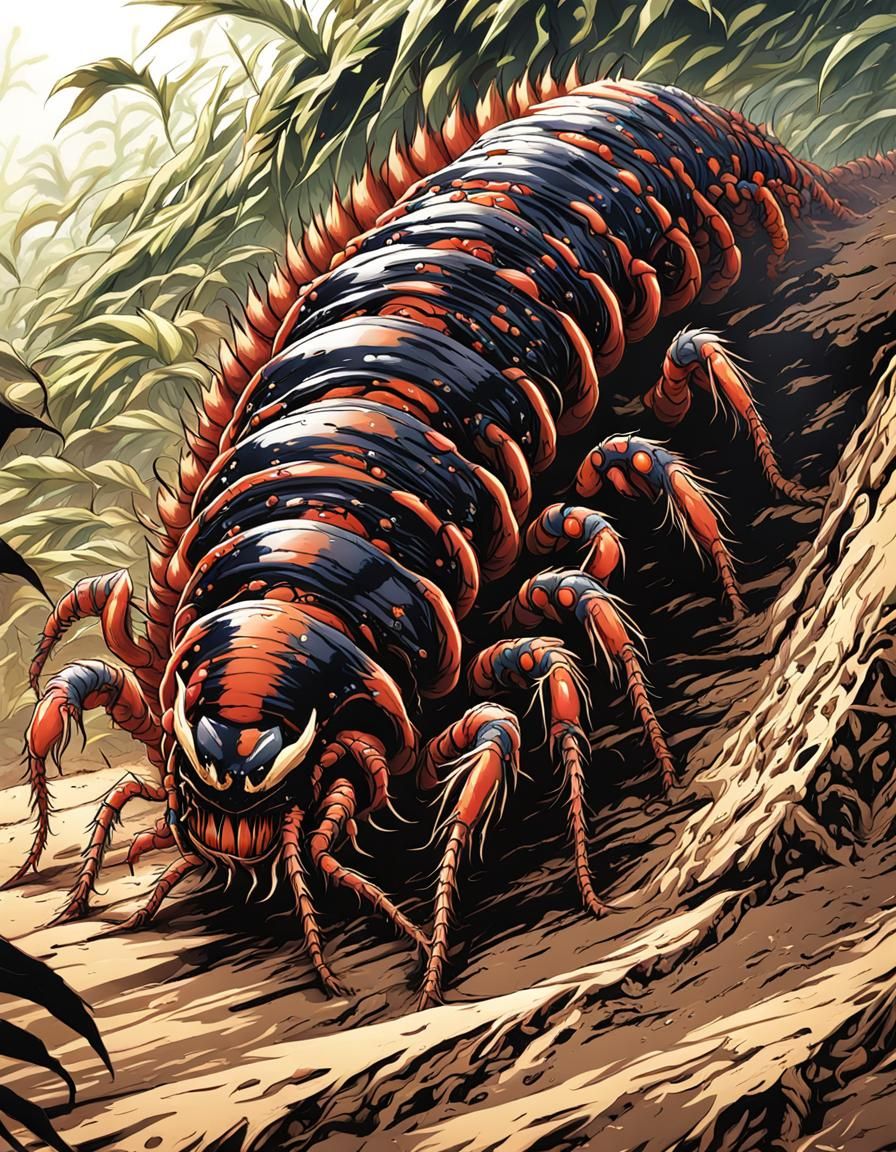 mutated centipede - AI Generated Artwork - NightCafe Creator