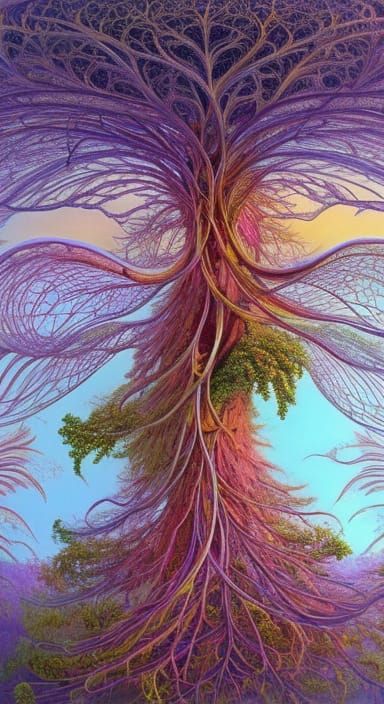 Beautiful Mother Nature In Surreal Artisanal Flower Made Entirely Of