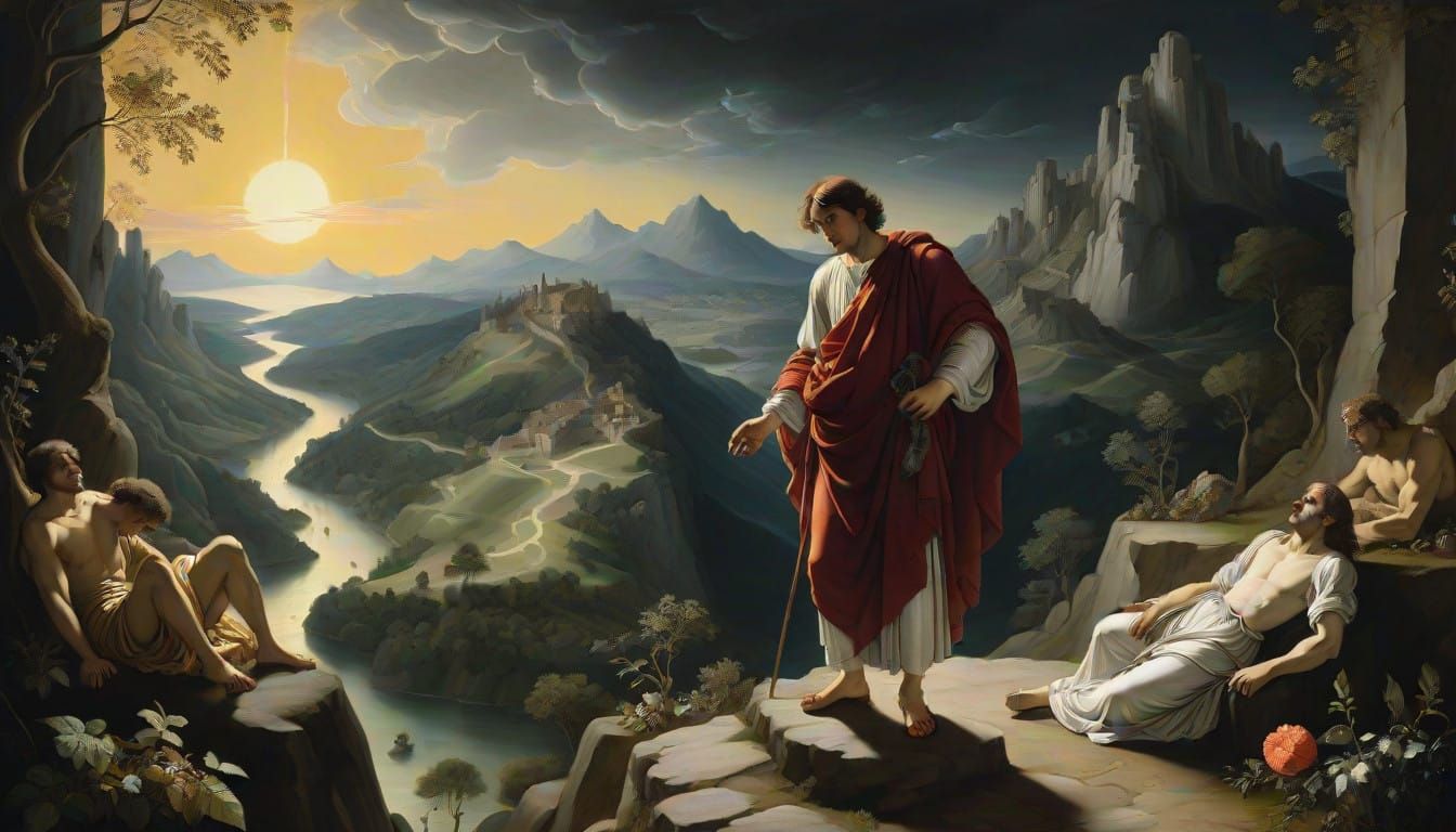 It is an allegory telling of the climb of Dante up the Mount of ...