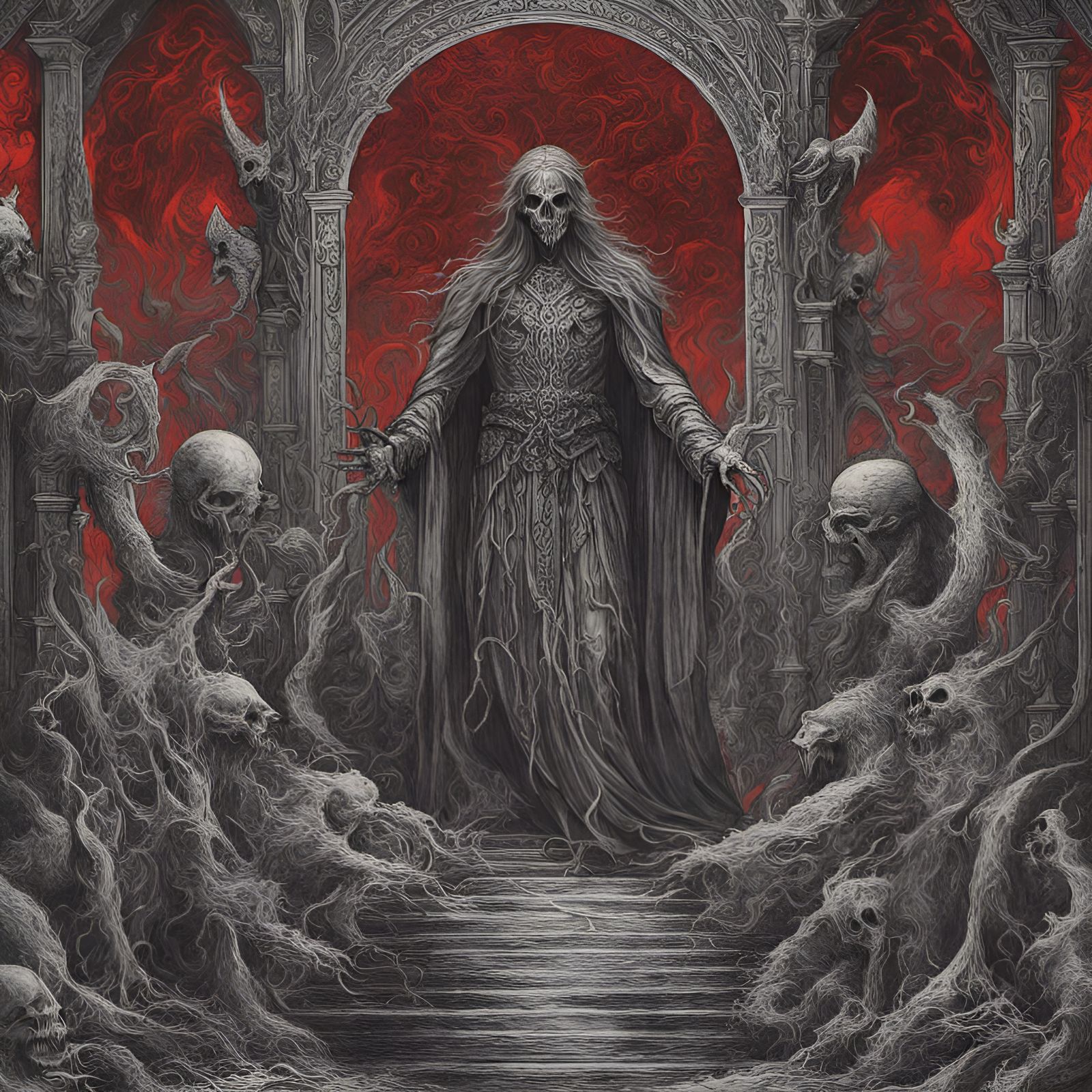 death angel mystic red fog in hell,medieval celtic patterns ...