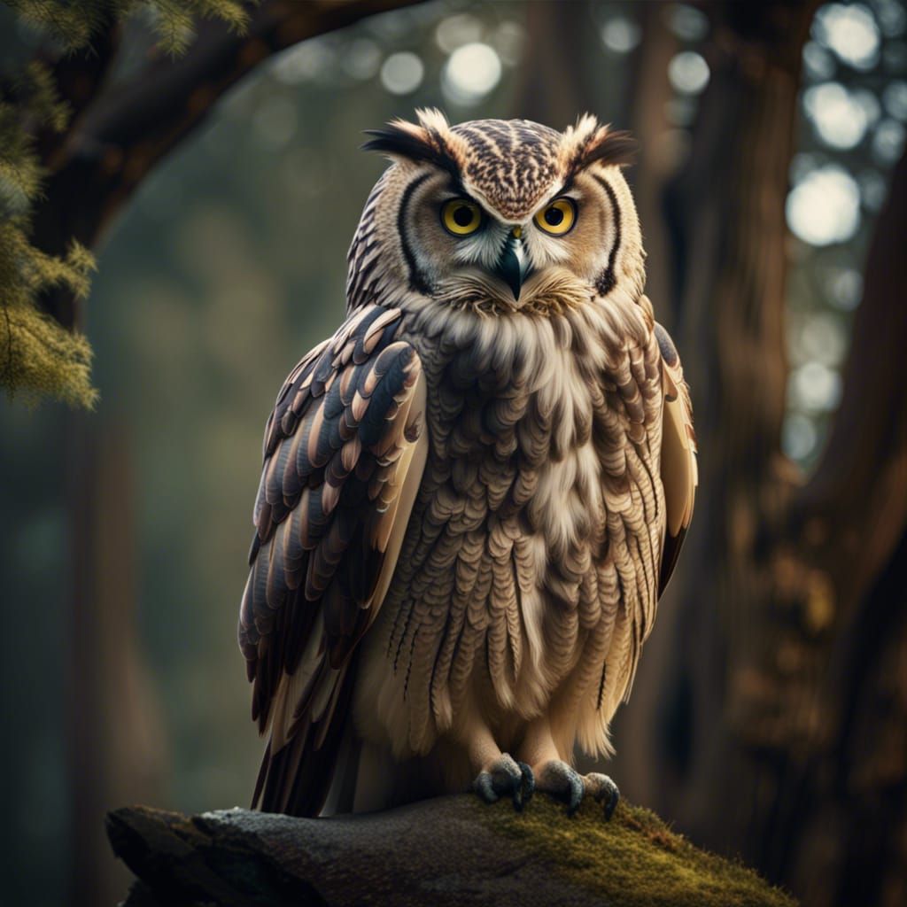 Giant Owl - AI Generated Artwork - NightCafe Creator