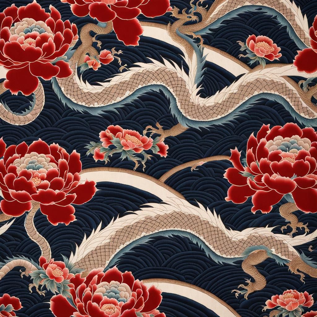 The traditional Japanese painting, Suzhou embroidery and brocade ...