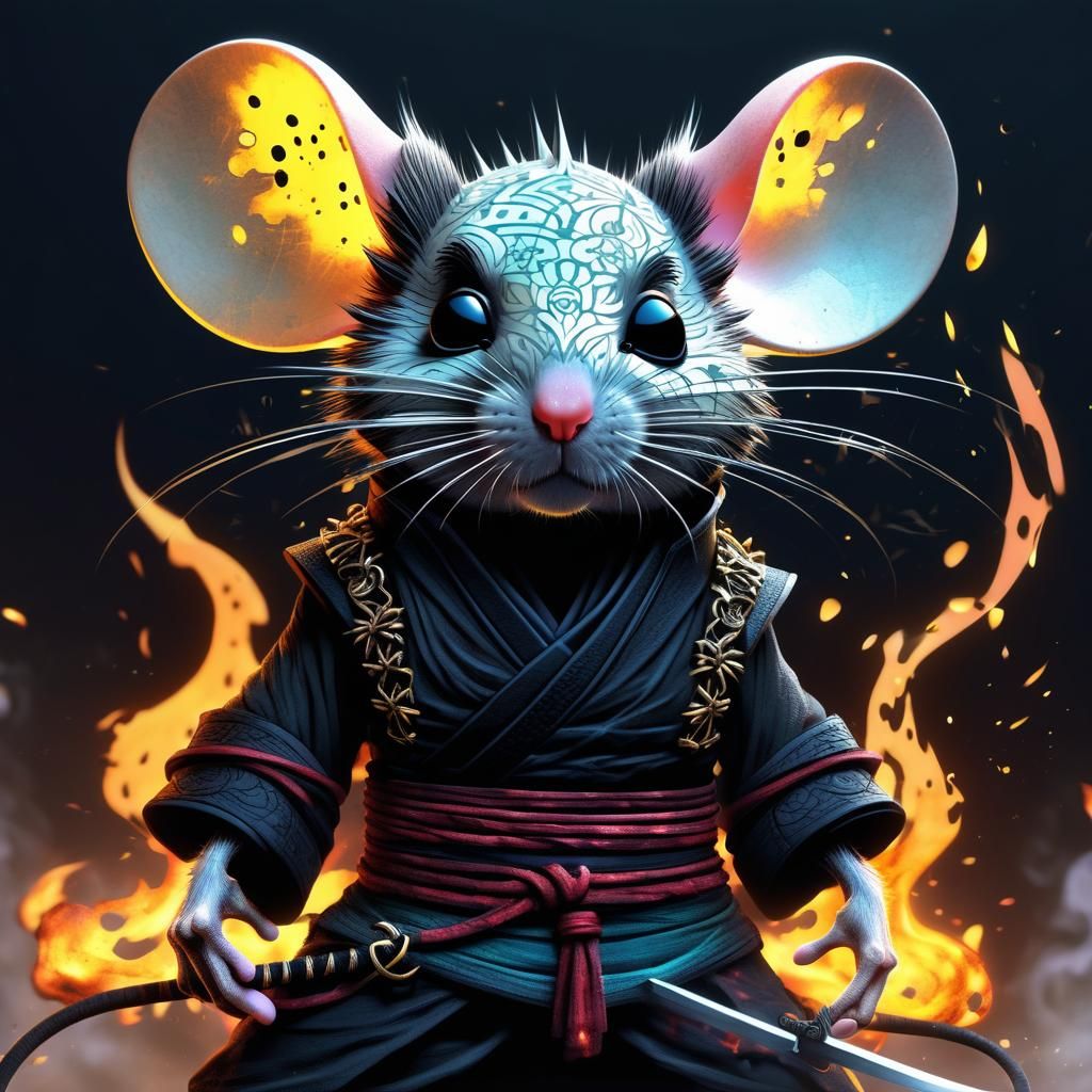 Ninja mouse - AI Generated Artwork - NightCafe Creator
