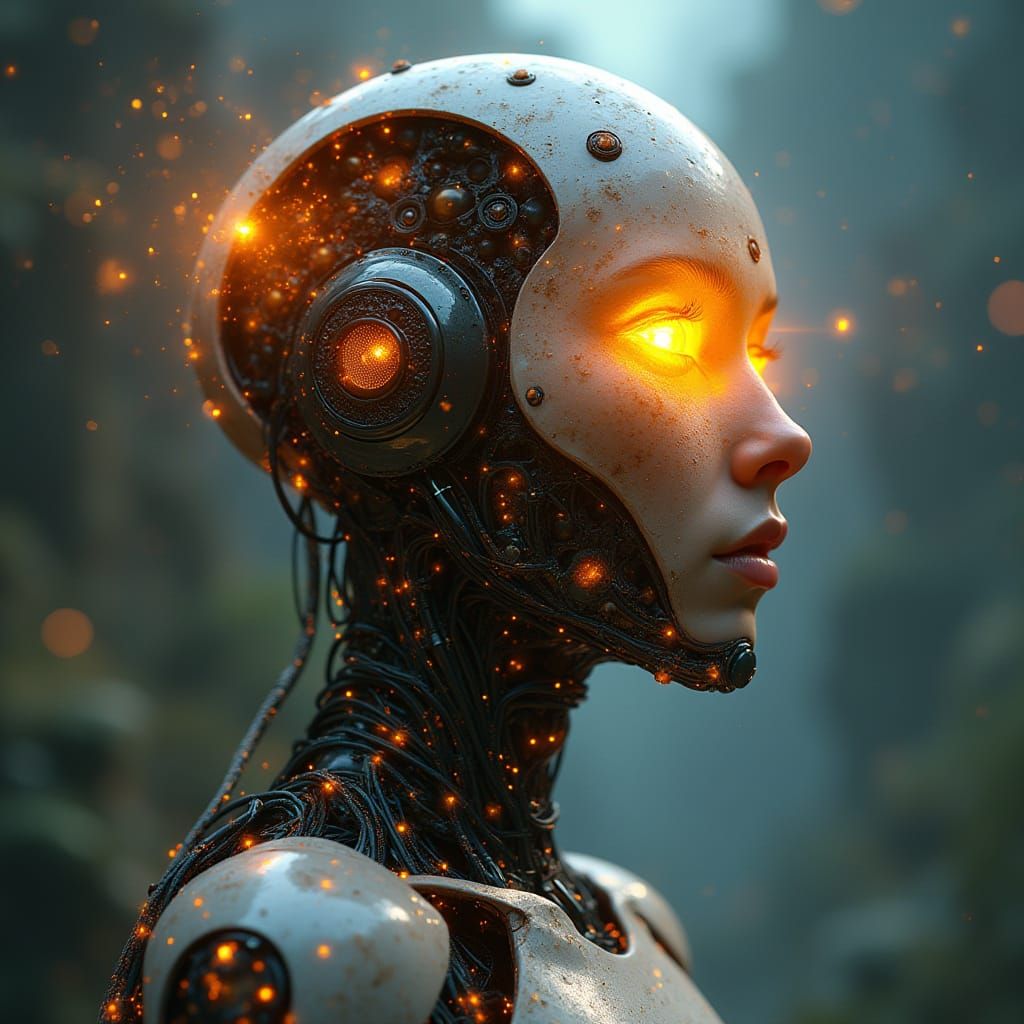 Cyborg in Nuclear Energy Empowerment - AI Art