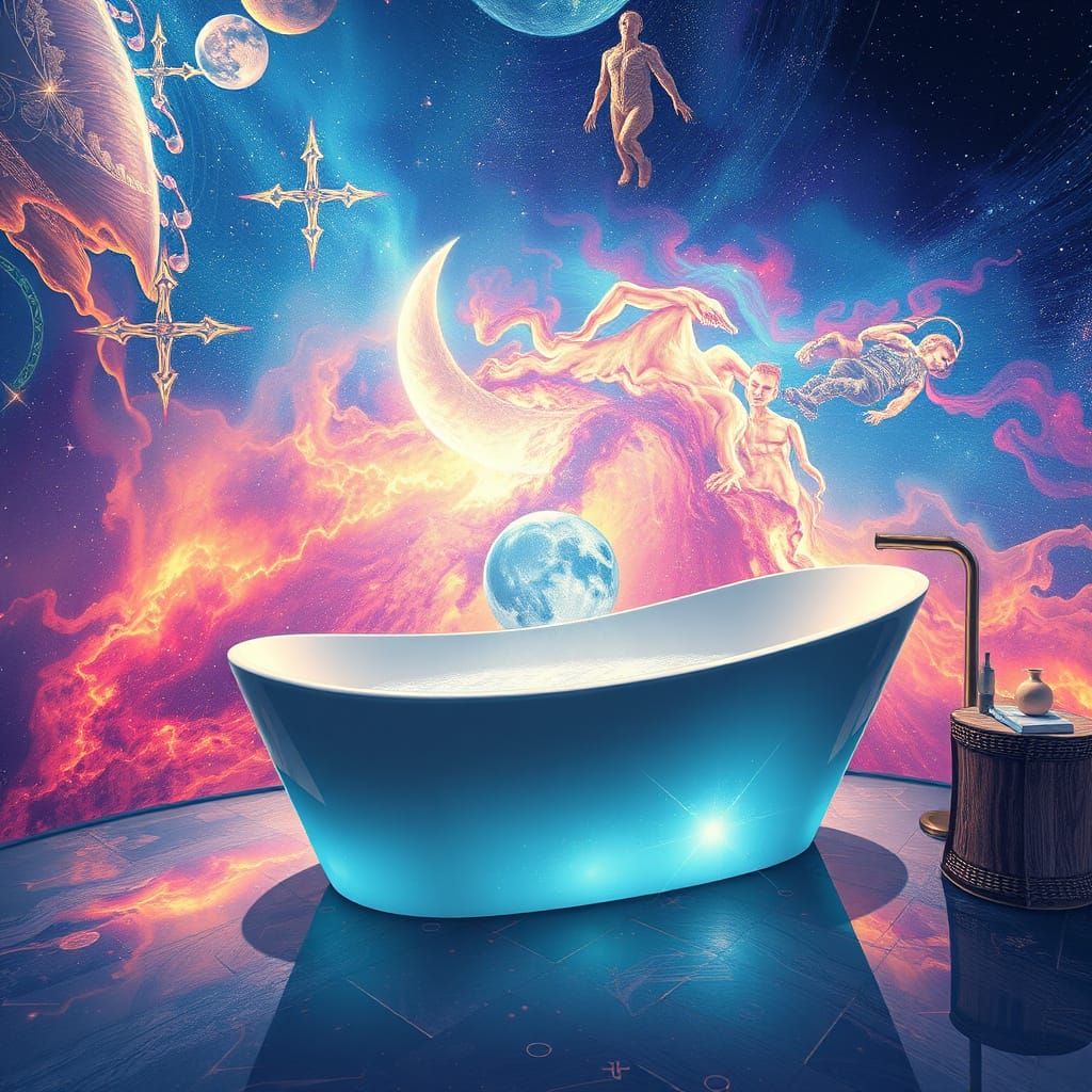 bath tub - Cosmic Bath Tub in Vibrant Astral Colors